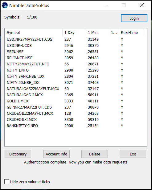 NimbleDataPlusLite – Live Data of NSE (Futures, Equity, Currency) and ...